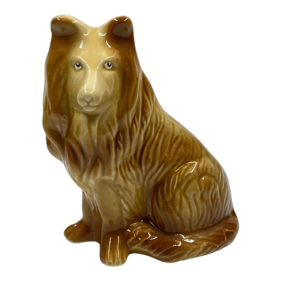 Vintage | Accents | Vintage Porcelain Collie Dog Figurine Brazil Puppy ...